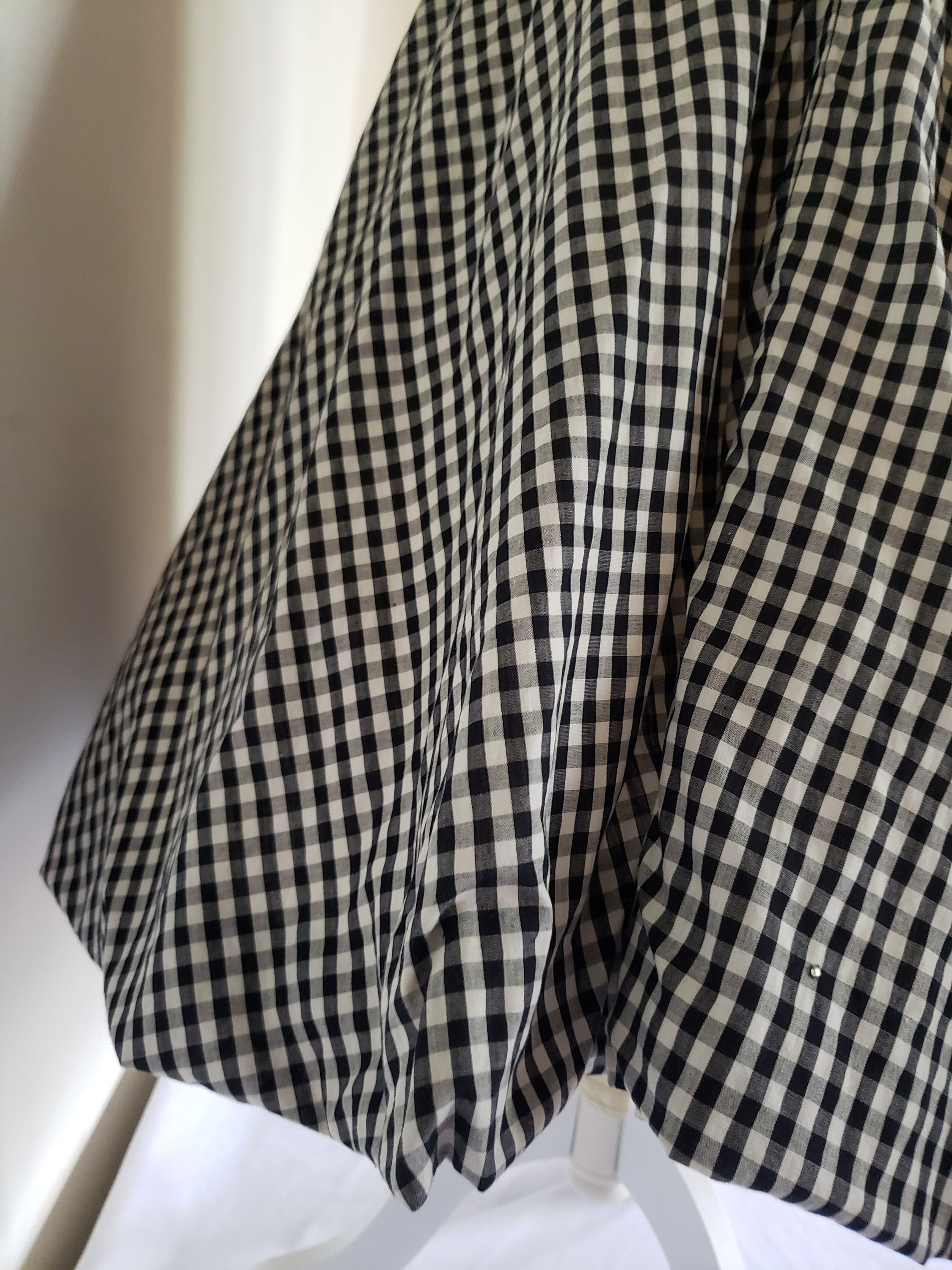 Vintage 1950s Dress, 50s Halter Black and White Gingham Print Sundress ...