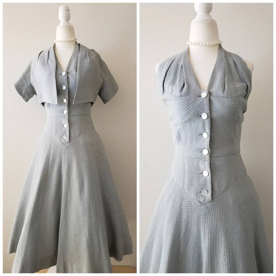 Vintage 1950s Dress 1950s Pat Premo Sunback Dress 50s Halter - Etsy