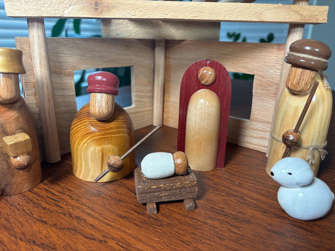 Wood Nativity Set, Hand Turned - Etsy