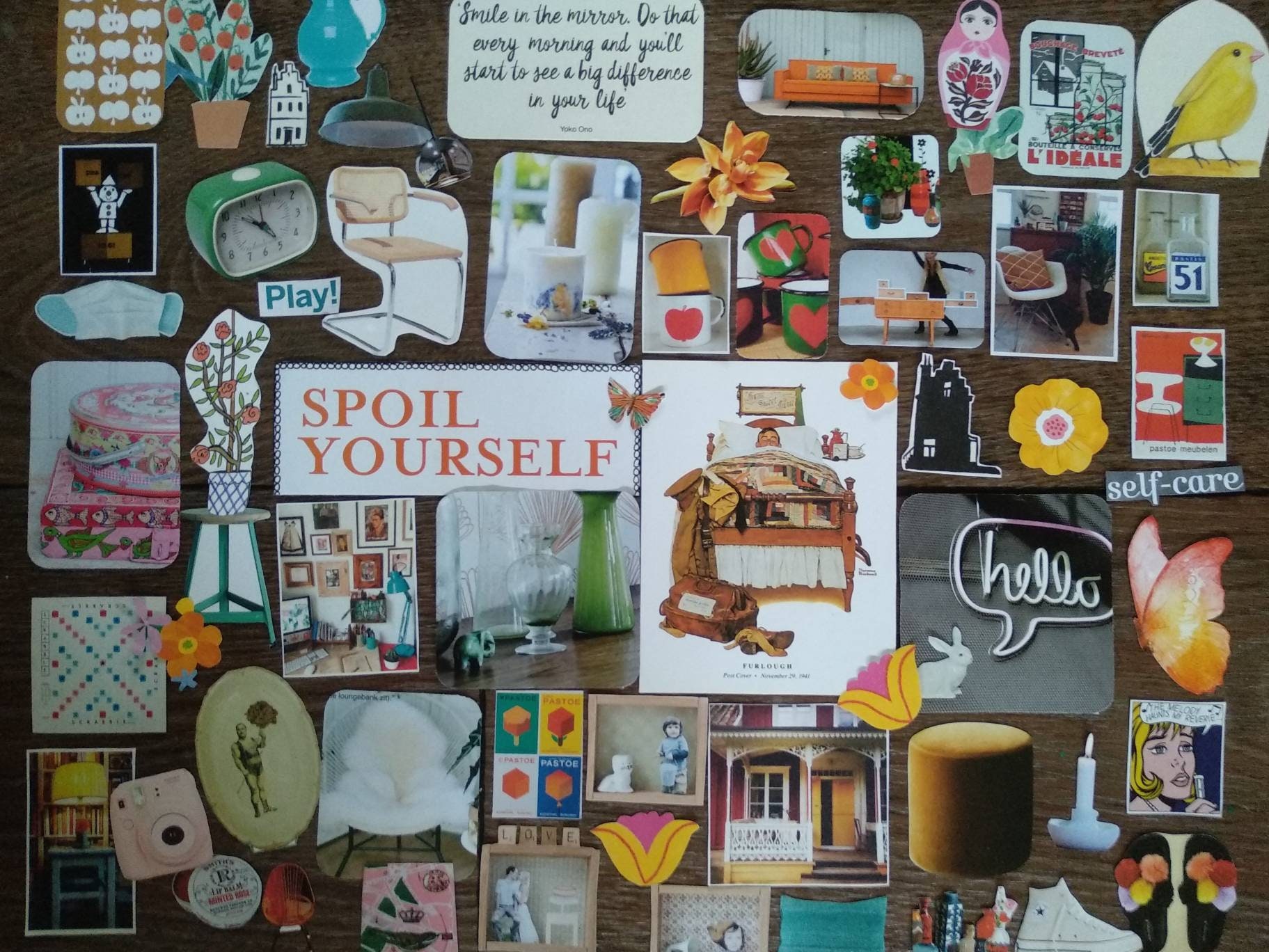 Paper Paper cut outs Journal words Pre-cut images from magazines ...