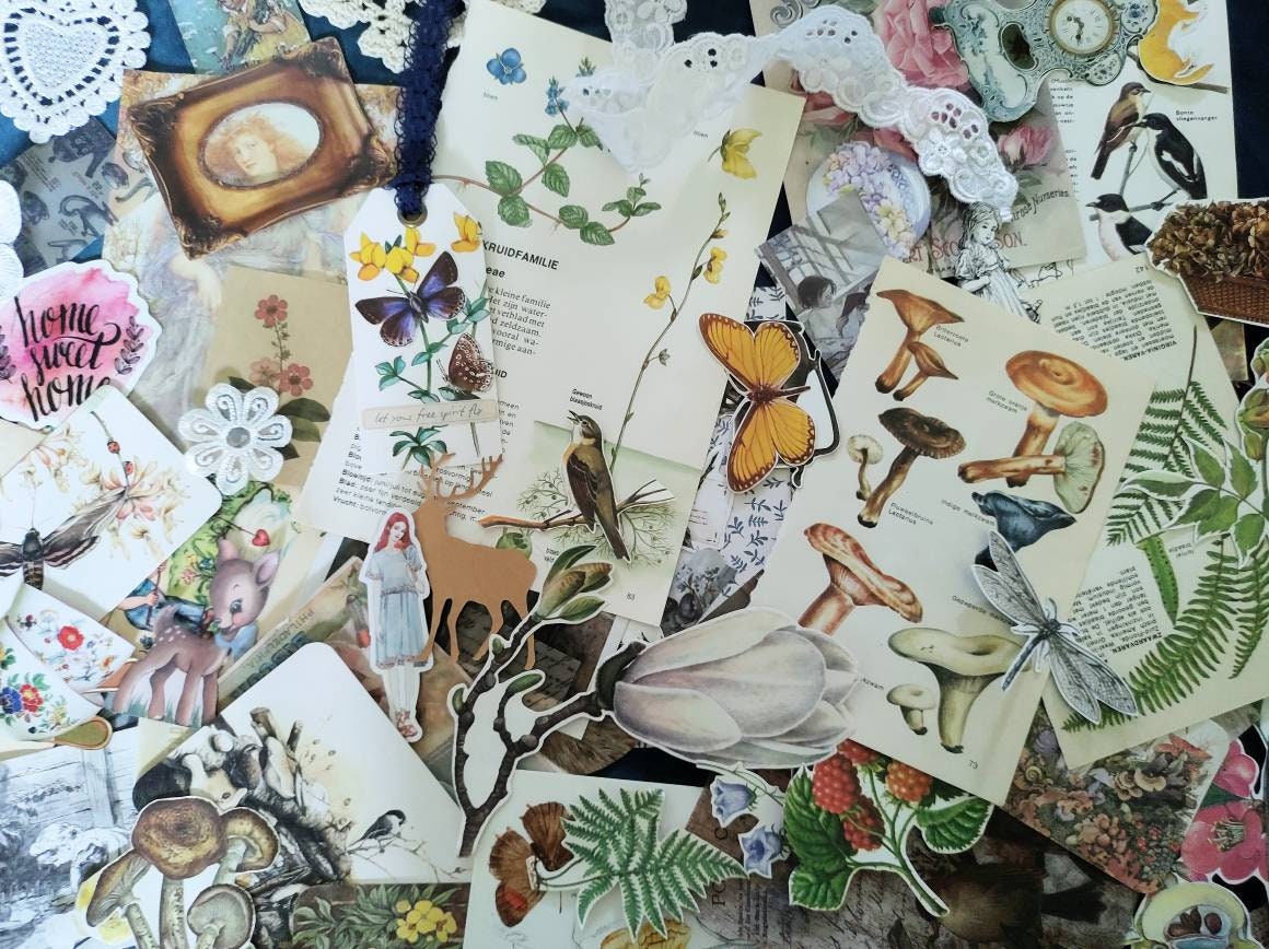 Cottagecore Ephemera Pack Nature Journal Kit Botanical | Etsy