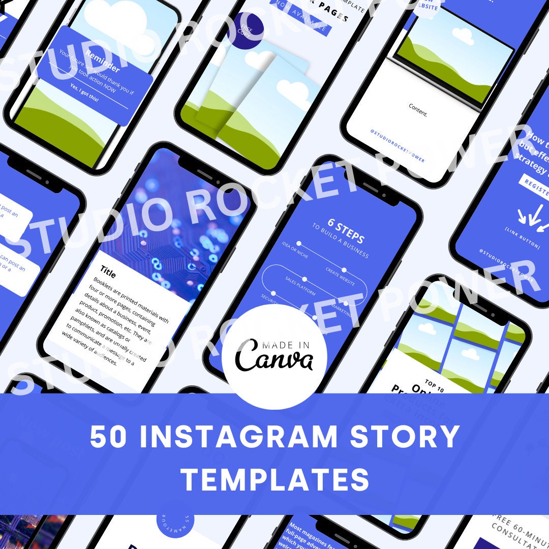 50 Instagram Story Templates Canva for Business | Editable Canva ...