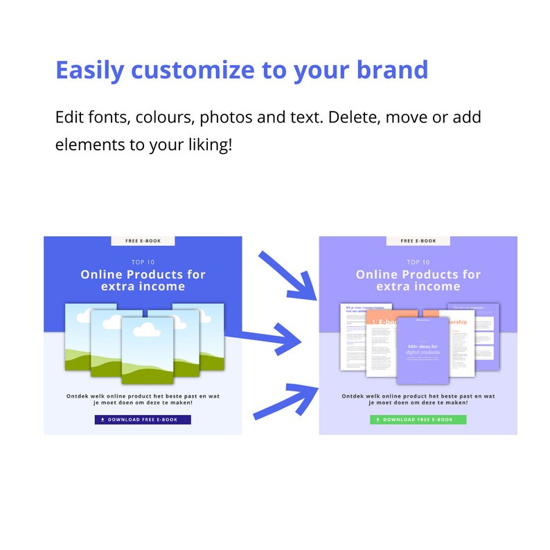 40 Blue Mockup Templates | Editable Canva Templates | Etsy Listing ...