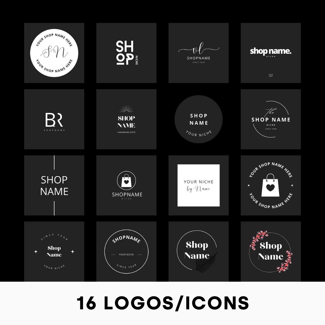 Black & White Branding Kit | Business Logo, Website Template, Social ...