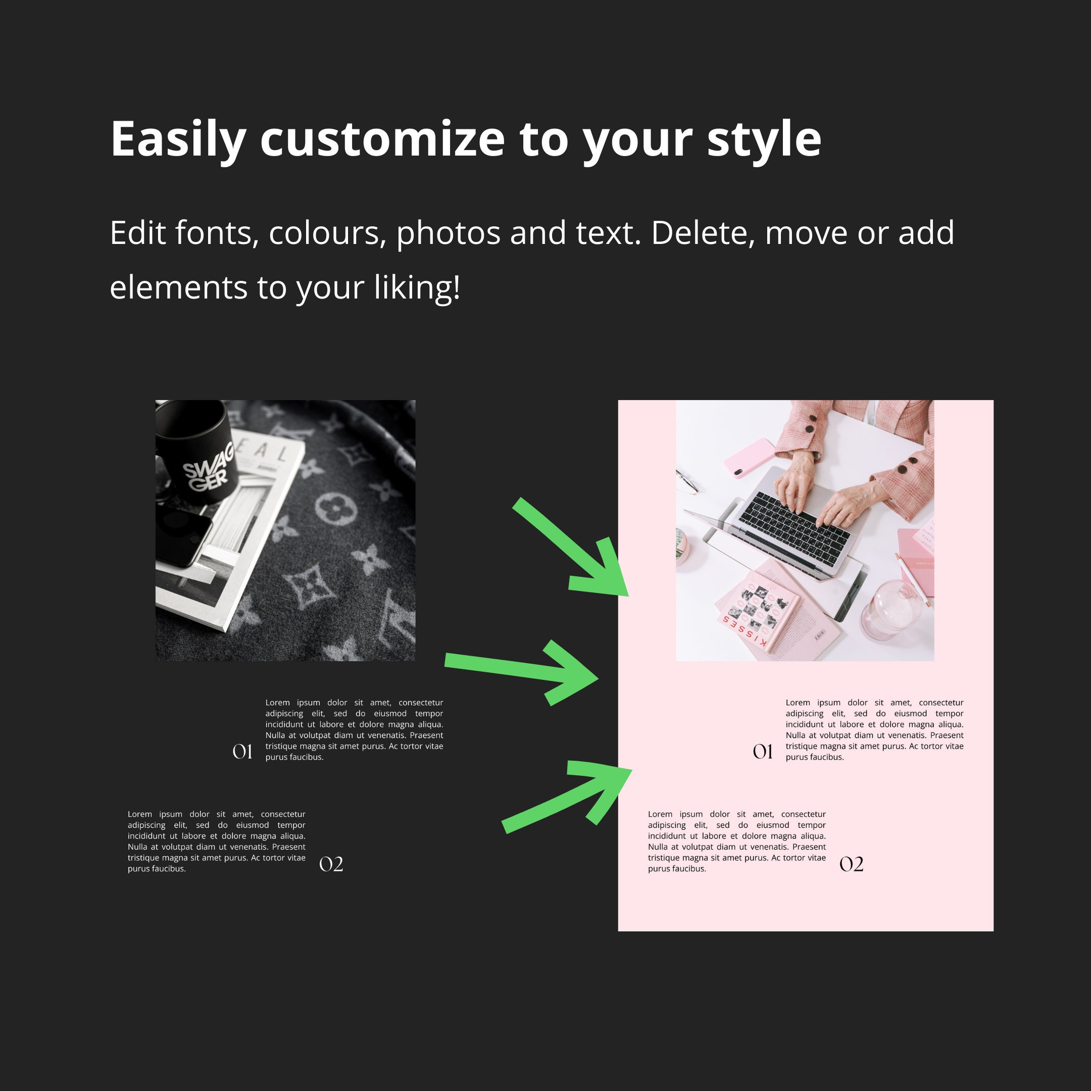 Black and White Complete Brand Book Branding Ebook / Workbook Template ...