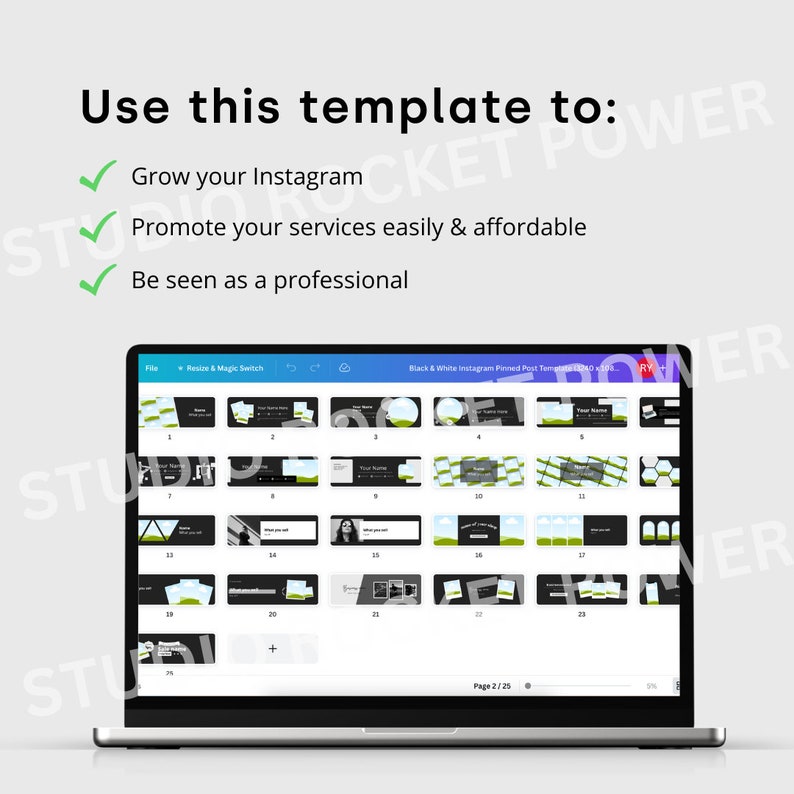 25 Black and White Instagram Pinned Posts Banner Template | Instagram ...