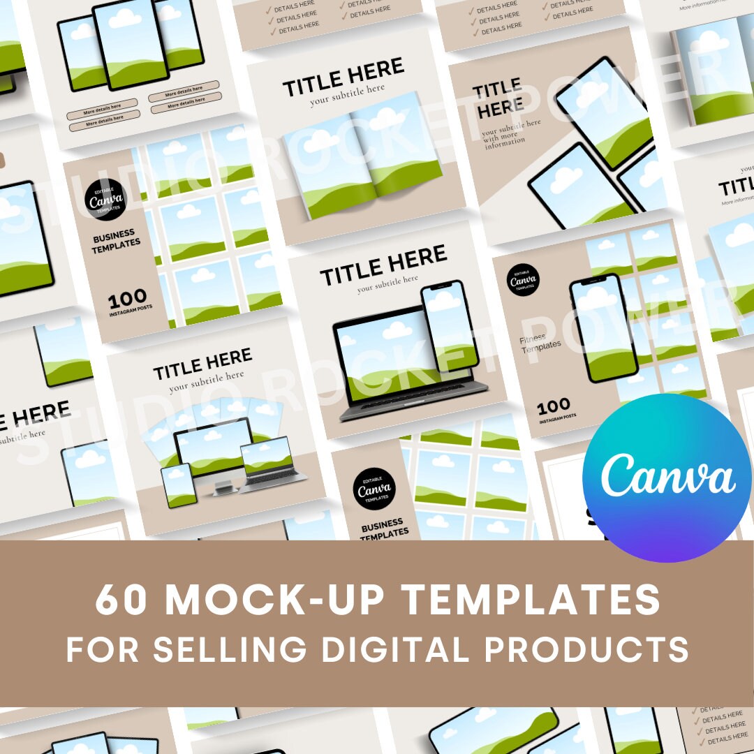 60 Simple Mock-up Templates to Create Images of Your Digital Products ...