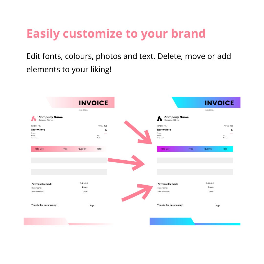 Canva Invoice Template to Create a Beautiful Invoice for Your Small ...