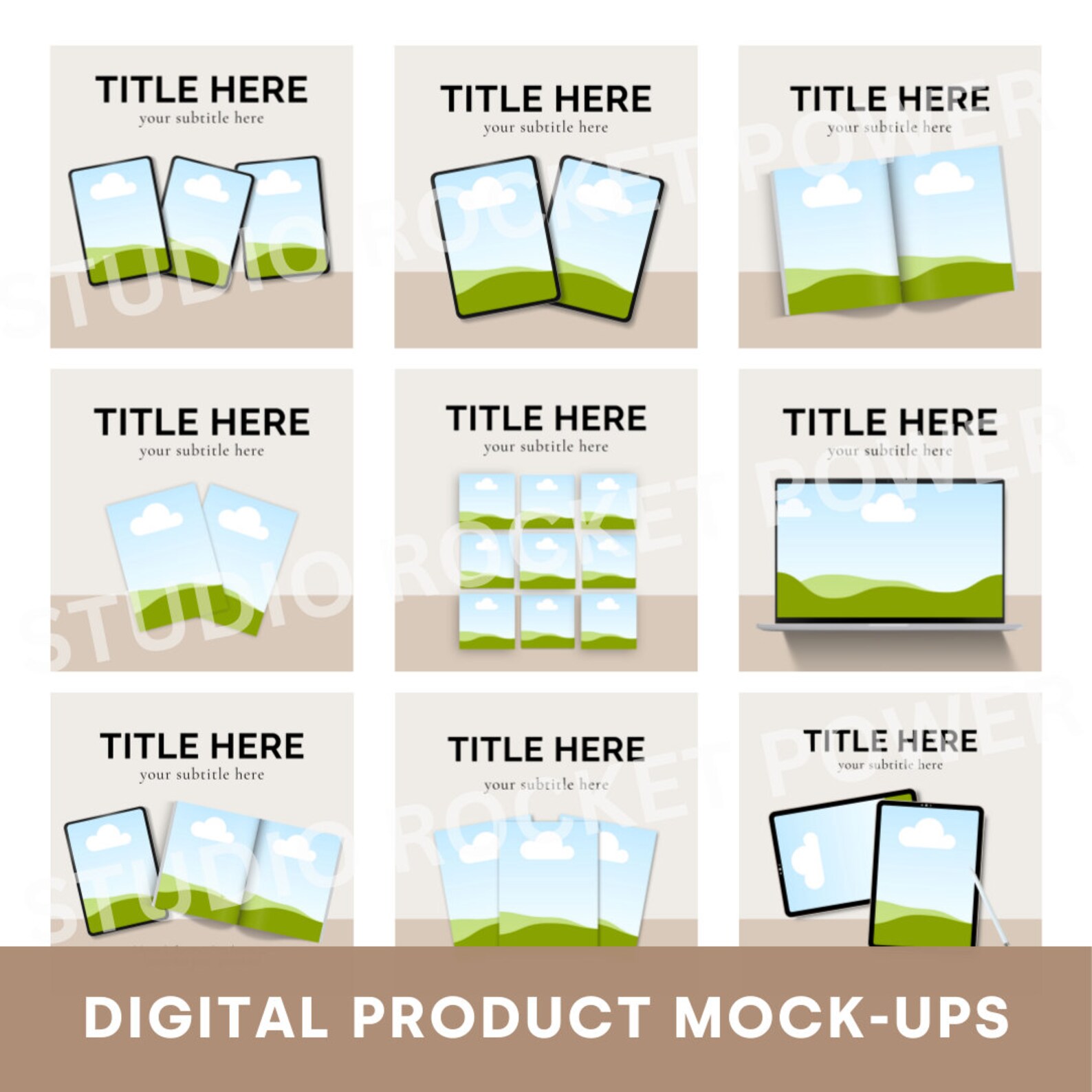 60 Simple Mock-up Templates to Create Images of Your Digital Products ...