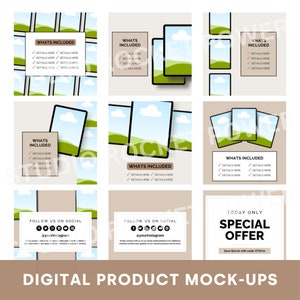 60 Simple Mock-up Templates to Create Images of Your Digital Products ...