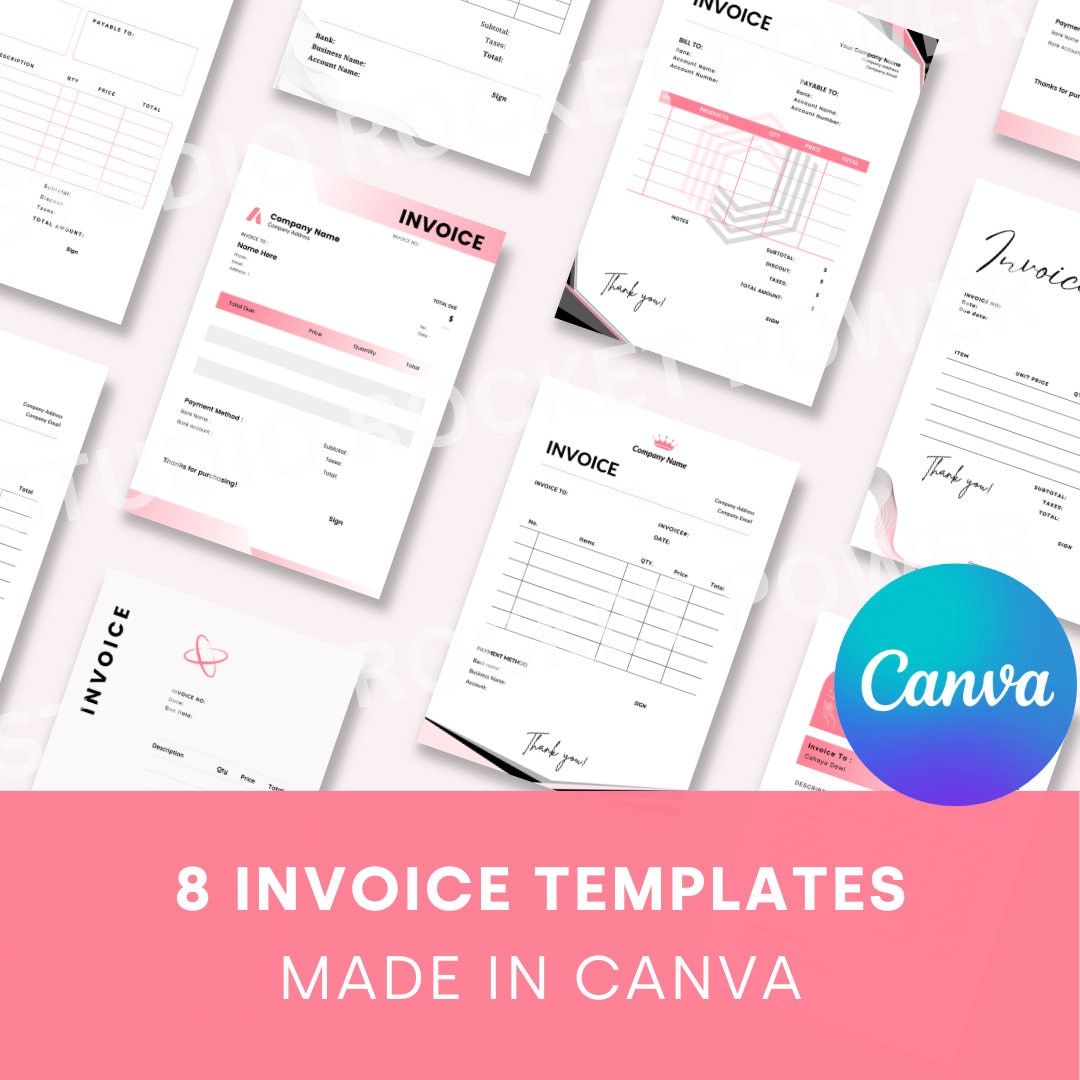 Canva Invoice Template to Create a Beautiful Invoice for Your Small ...
