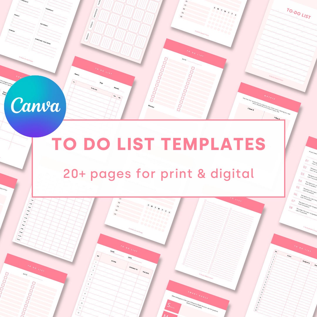 Pink to Do List Template | 20+ Pages Digital to Do List and Printable ...