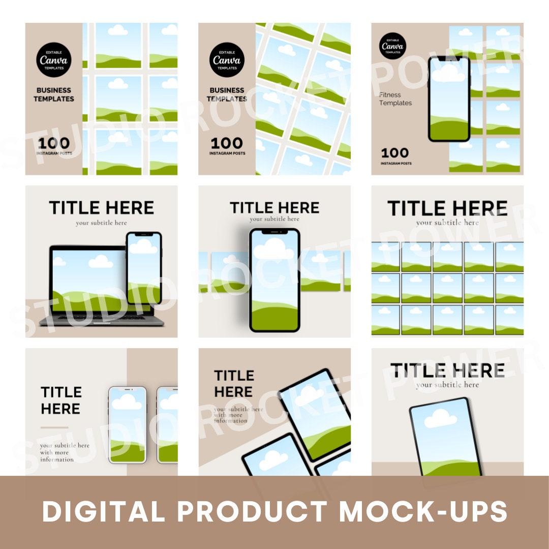 60 Simple Mock-up Templates to Create Images of Your Digital Products ...
