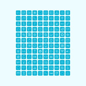 Ios 16 App Icons Pack Blue Theme | 120 Blue iPhone Icons in 4 Colors ...