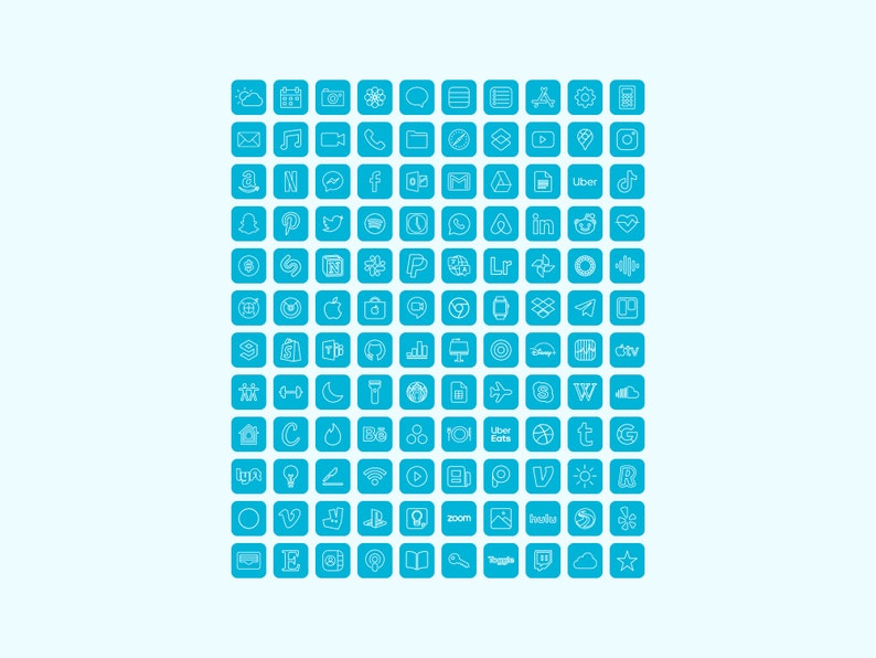 Ios 16 App Icons Pack Blue Theme | 120 Blue iPhone Icons in 4 Colors ...