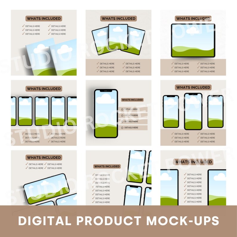 60 Simple Mock-up Templates to Create Images of Your Digital Products ...