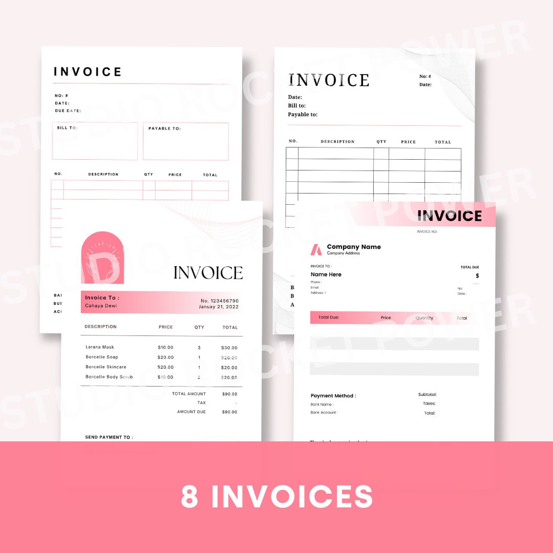 Canva Invoice Template to Create a Beautiful Invoice for Your Small ...