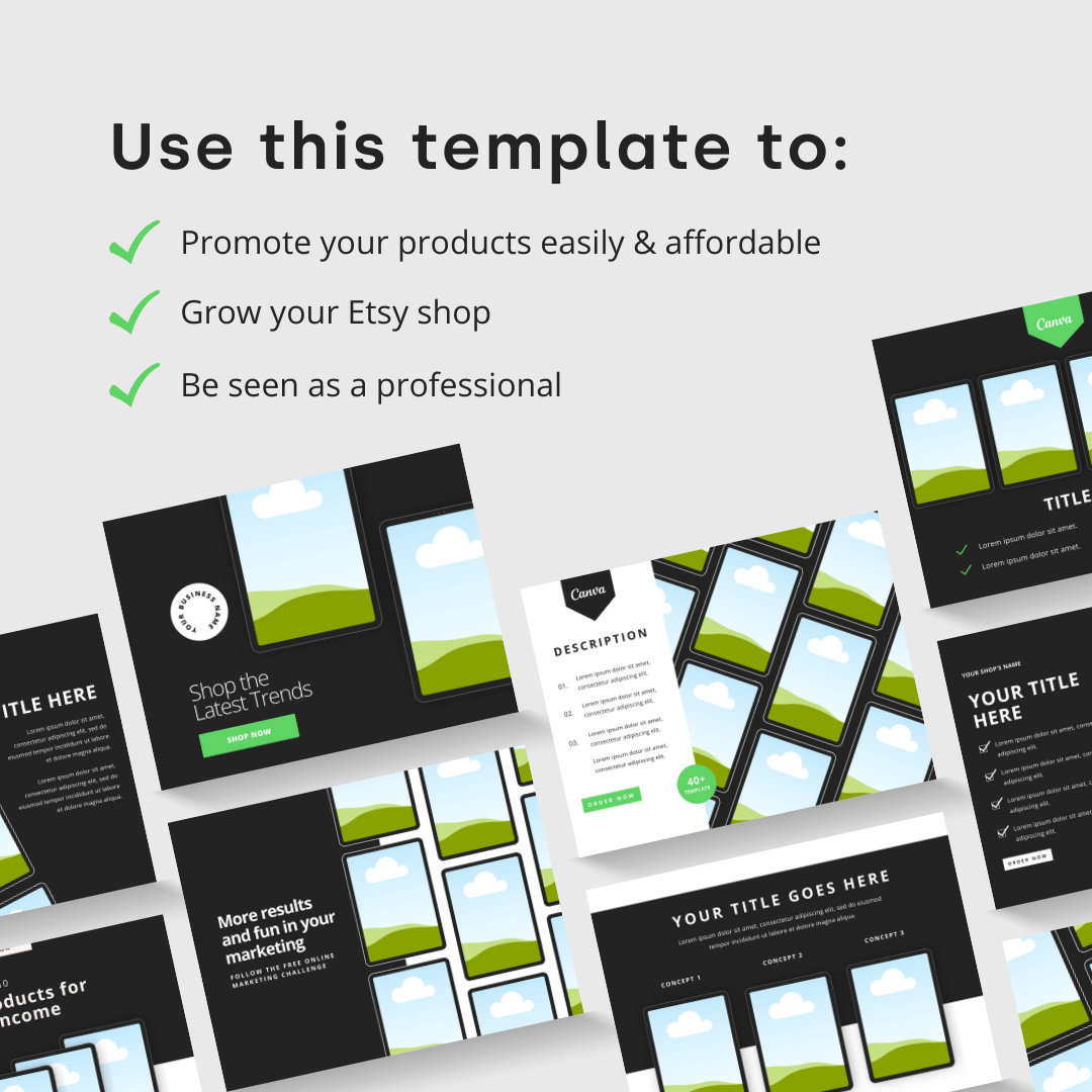 40 Tablet Mockup Templates | Editable Canva Templates | Etsy Listing ...