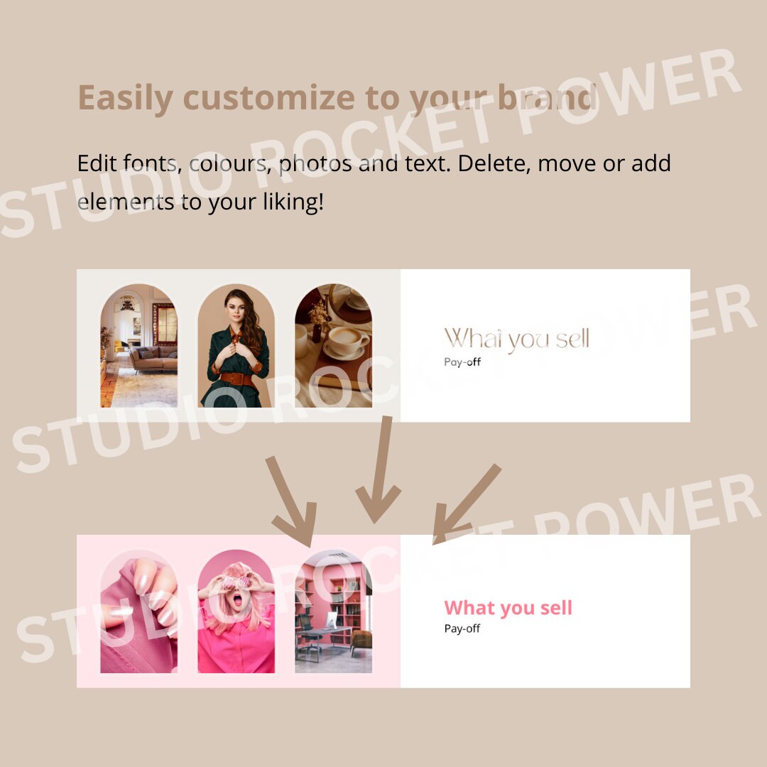 30 Neutral Etsy Shop Banner Templates | Beige Editable Canva Banner ...