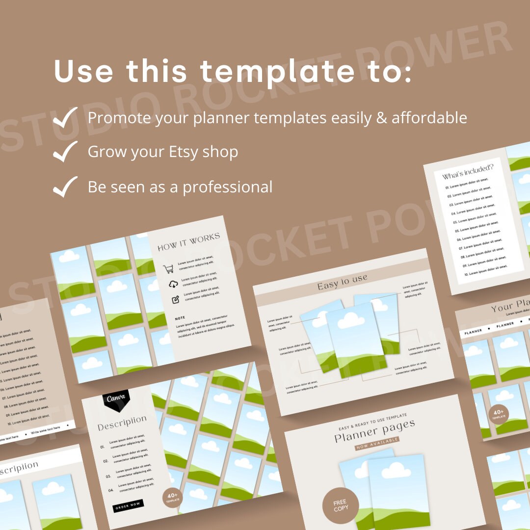 14 Neutral Planner Mock-up Templates | Editable Canva Templates | Etsy ...