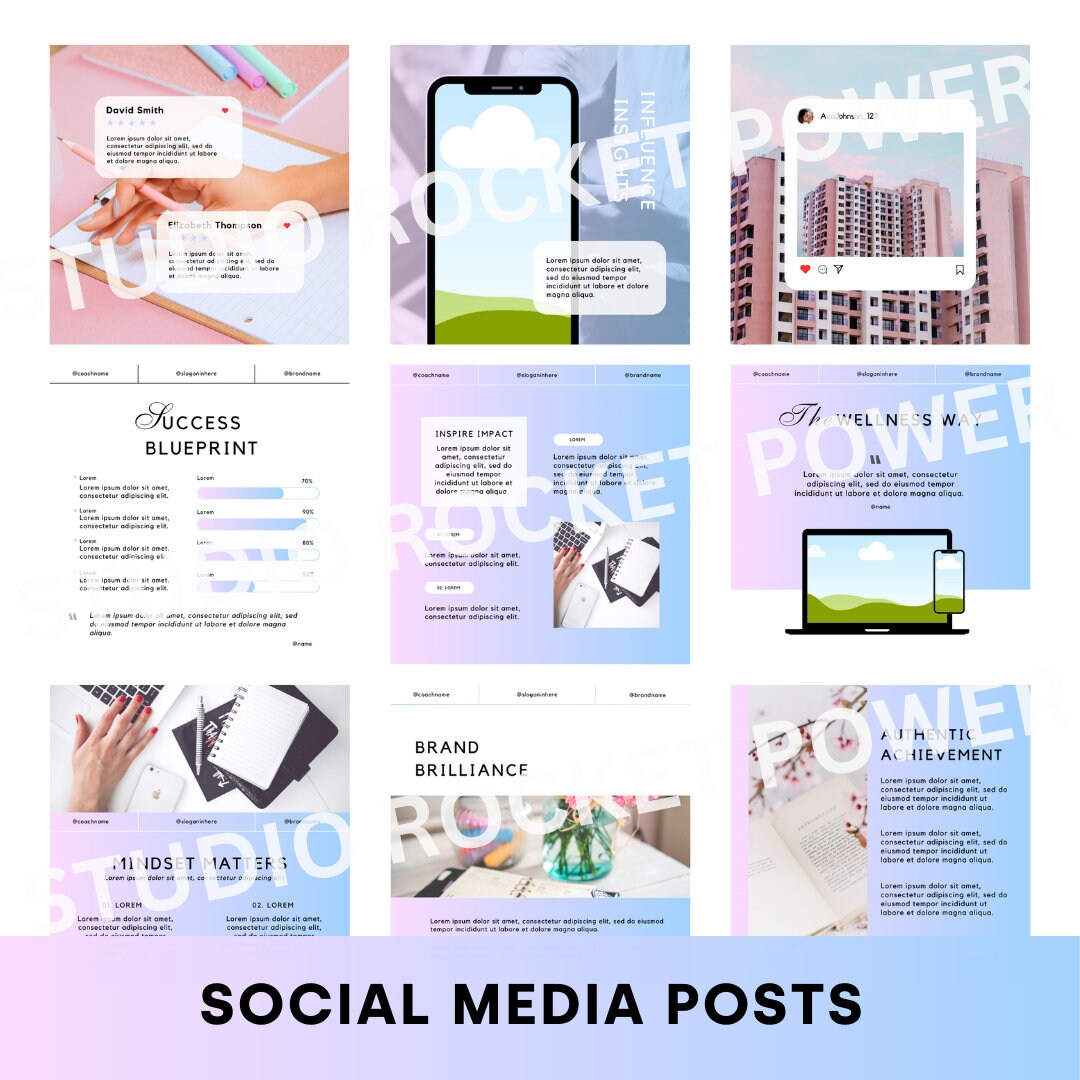 Gradient Social Media Posts to Post on Instagram, Facebook and Linkedin ...