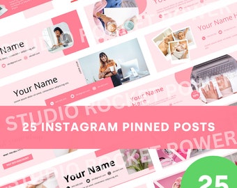 Pinned Posts Banner Template for Instagram Instagram Puzzle Template ...