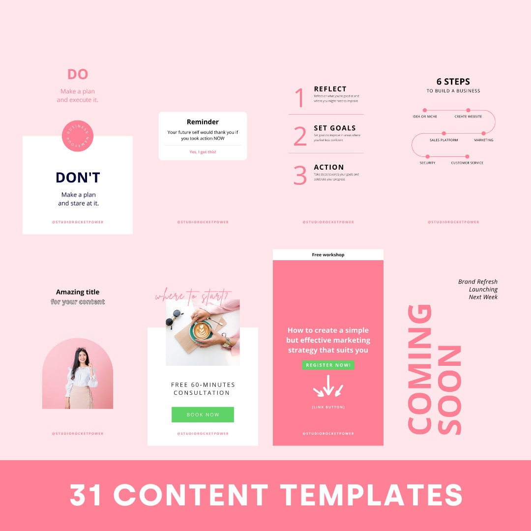 Pink Instagram Story Templates Canva For Business Editable Canva