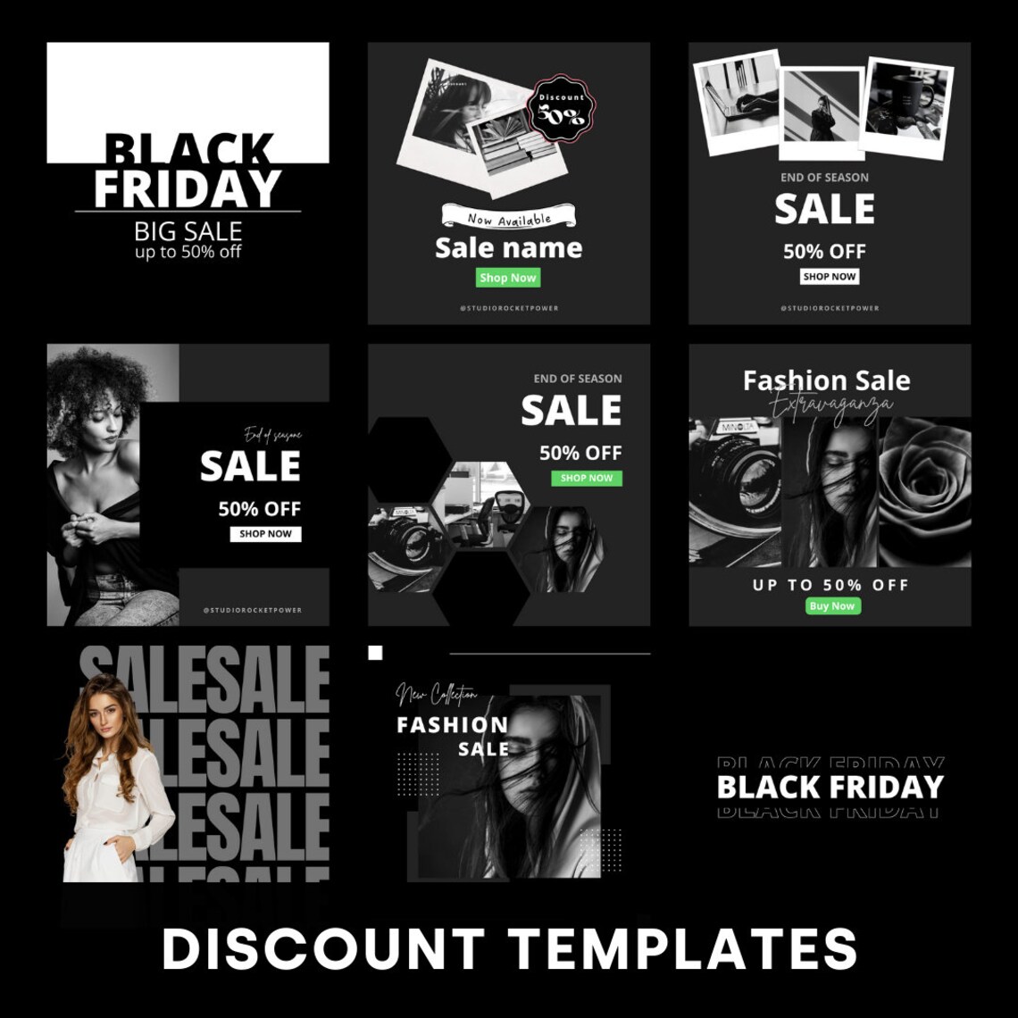 40+ Black White Facebook Ad Templates & Social Media Ad Templates ...