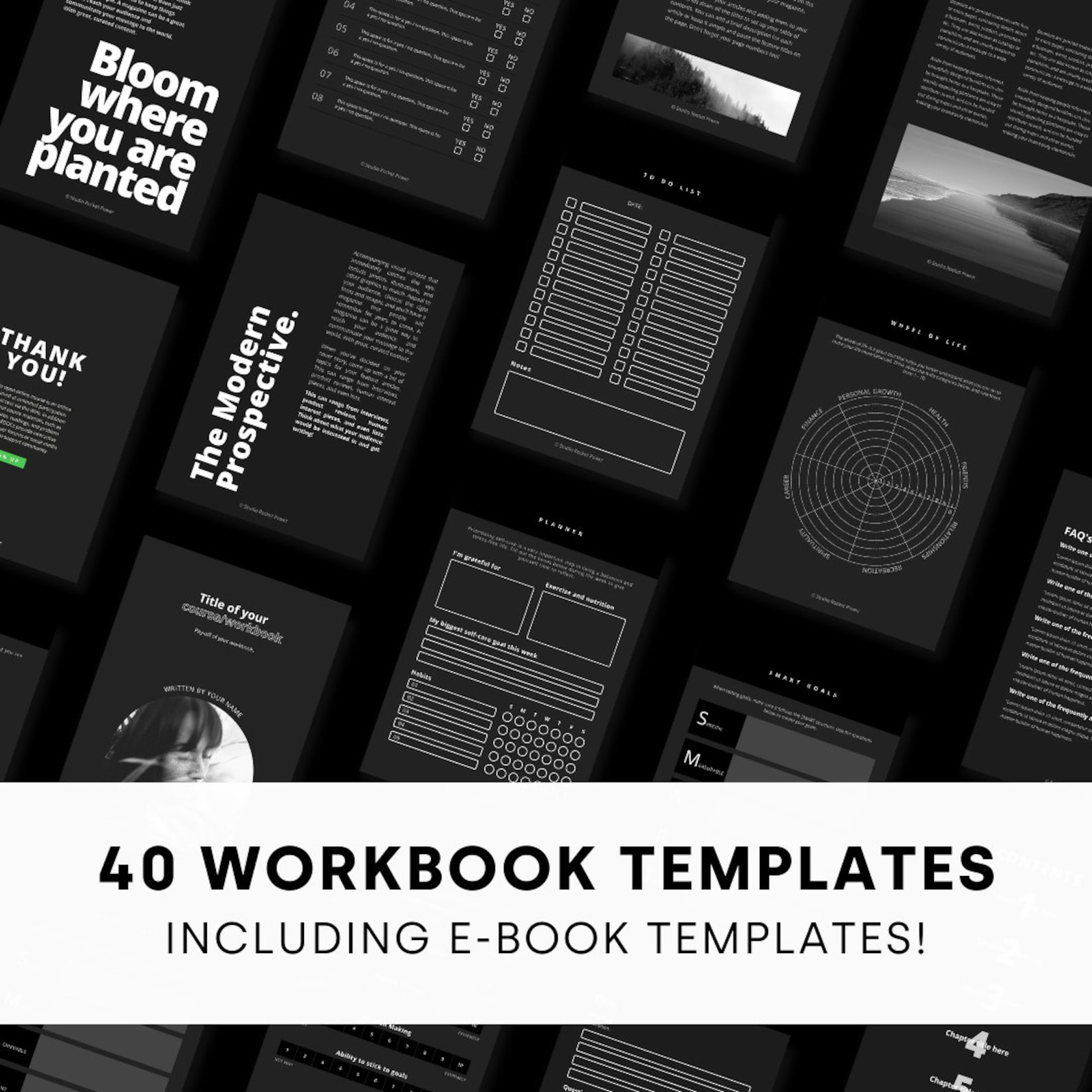 Black & White Branding Kit | Business Logo, Website Template, Social ...