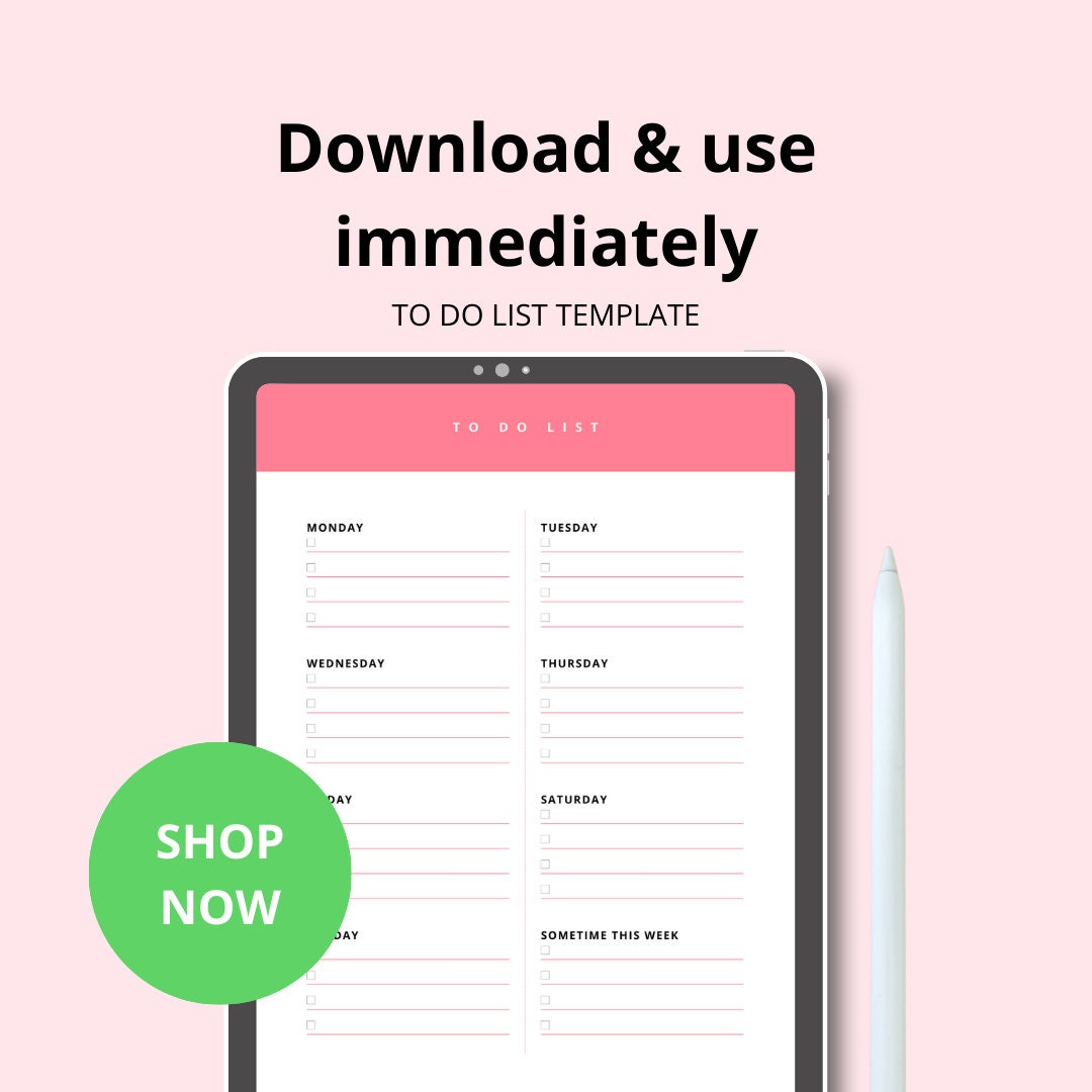 Pink to Do List Template | 20+ Pages Digital to Do List and Printable ...