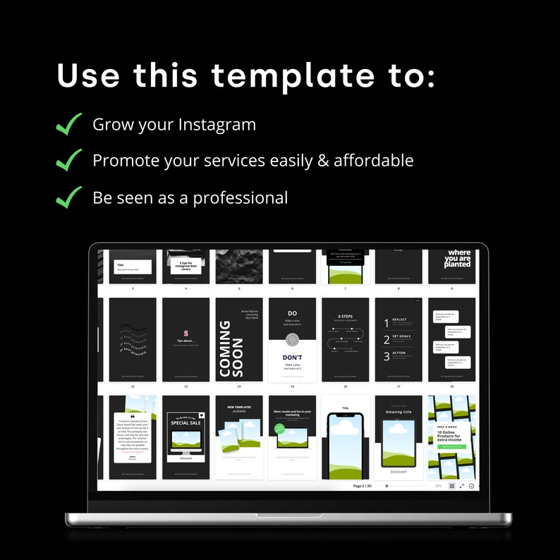 Black White Instagram Reel Cover Templates Canva for Social Media ...