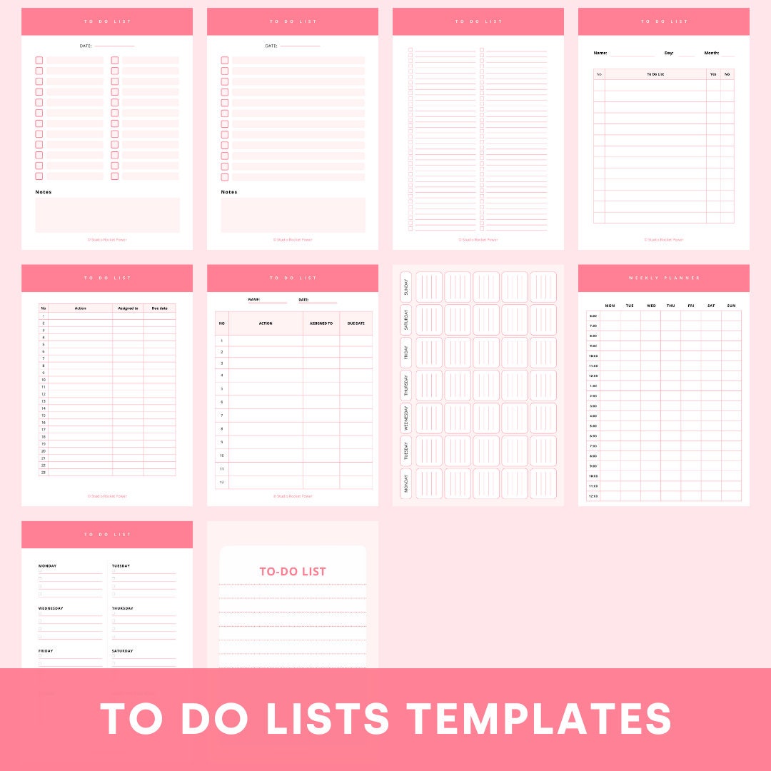 Pink to Do List Template | 20+ Pages Digital to Do List and Printable ...