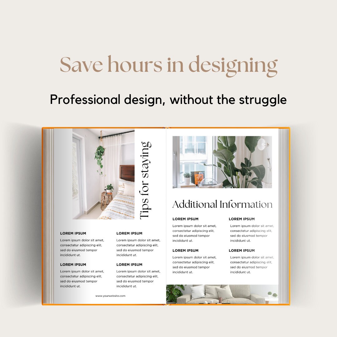 Real Estate Ebook Template, Airbnb Welcome Book Canva Template | Airbnb ...