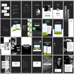 Black White Instagram Template Kit | Social Media Templates | Canva ...