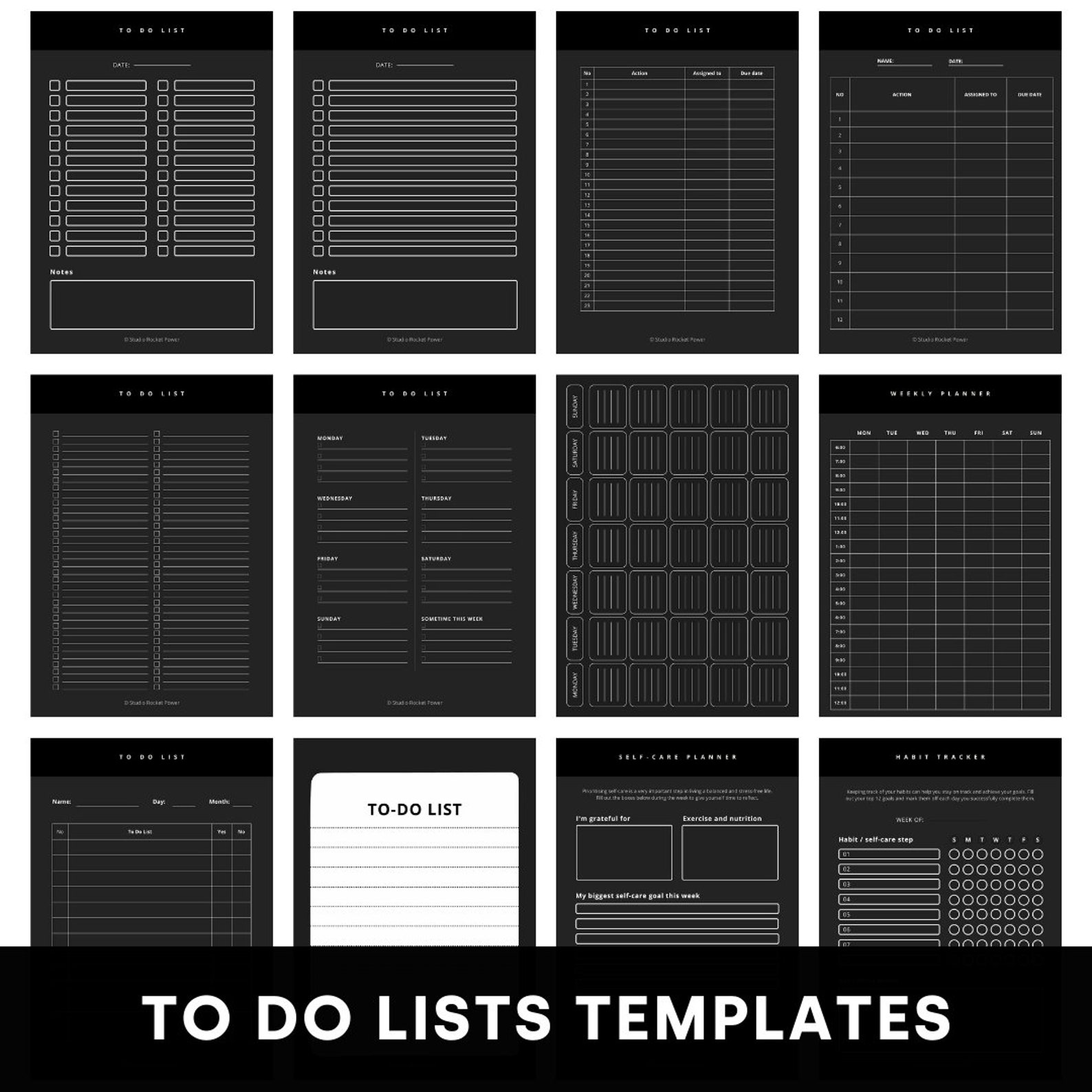 Black White to Do List Template | 20+ Pages Digital to Do List and ...