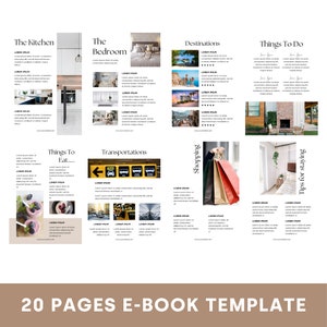 Real Estate Ebook Template, Airbnb Welcome Book Canva Template | Airbnb ...