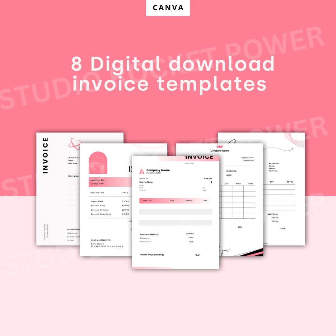 Canva Invoice Template to Create a Beautiful Invoice for Your Small ...