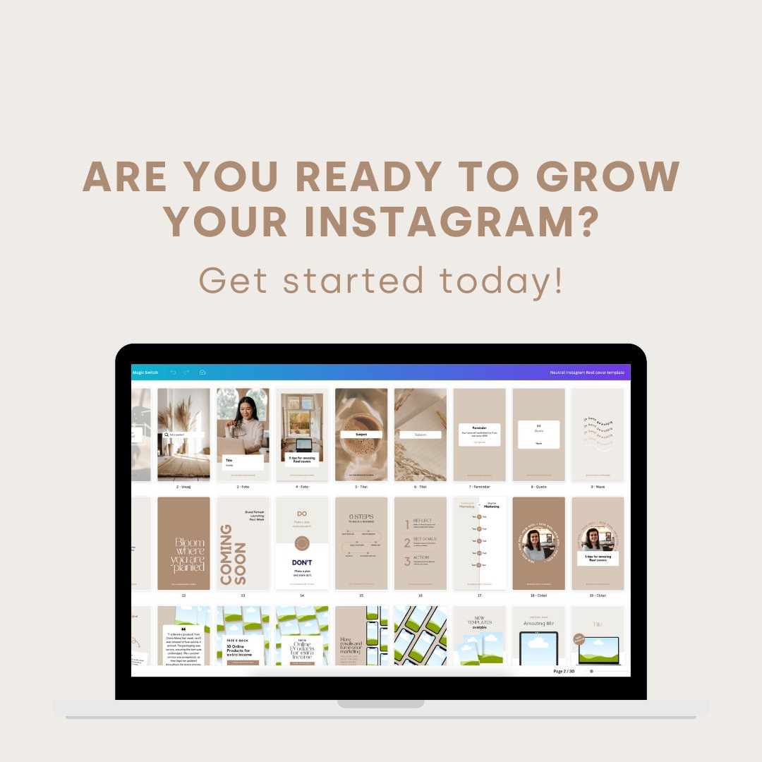 30 Instagram Reel Cover Templates Canva for Social Media | Editable ...