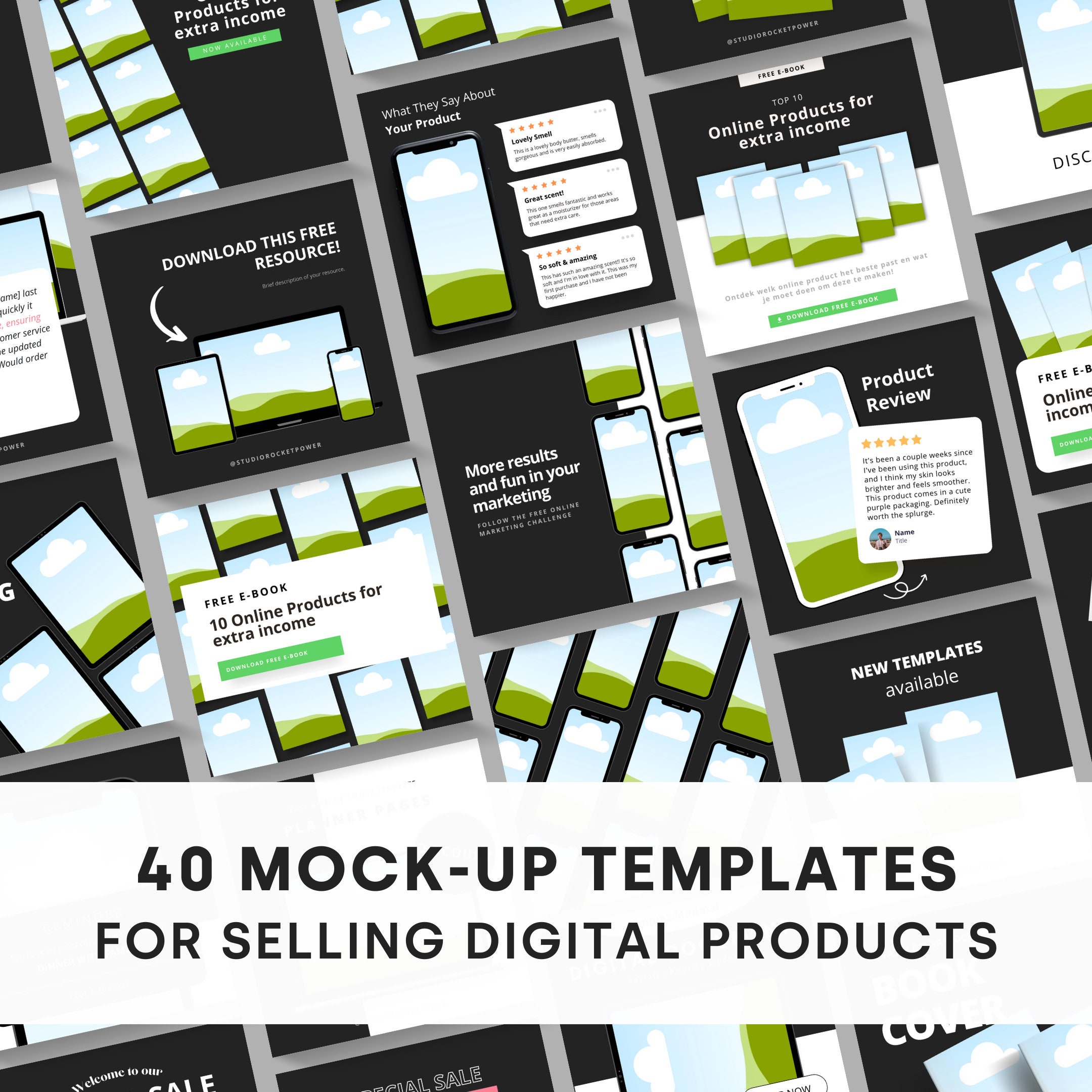 Black White Instagram Template Kit | Social Media Templates | Canva ...
