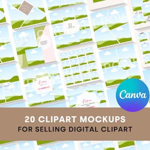 20 Clipart Mockup Templates | Canva Templates to Sell Your Digital ...