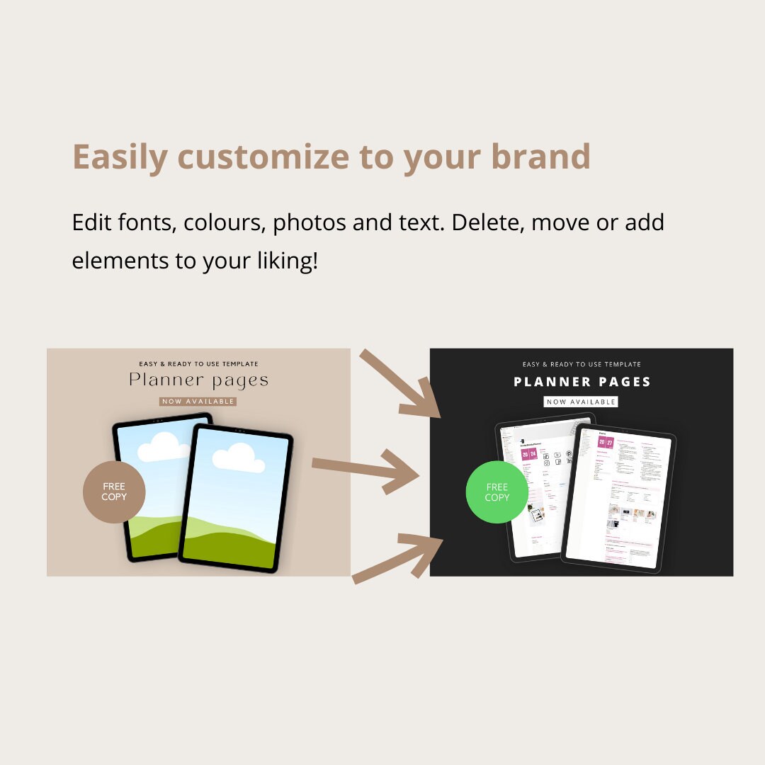 40 Beige Tablet Mock-up Templates | Editable Canva Templates | Etsy ...