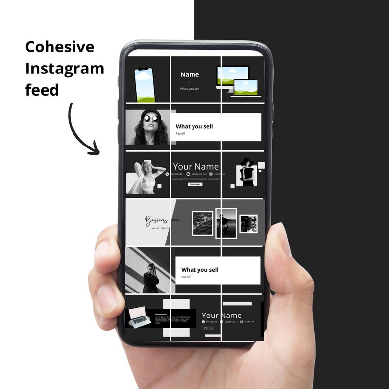 25 Black and White Instagram Pinned Posts Banner Template | Instagram ...