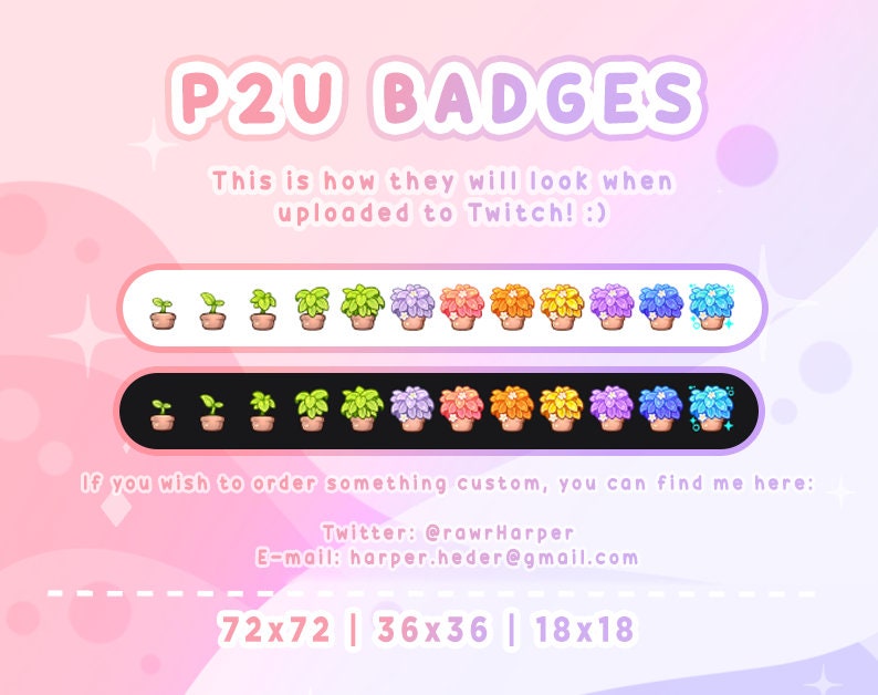GROWING PLANT Twitch Sub & Bit Badges | Streamer Emotes | Twitch ...
