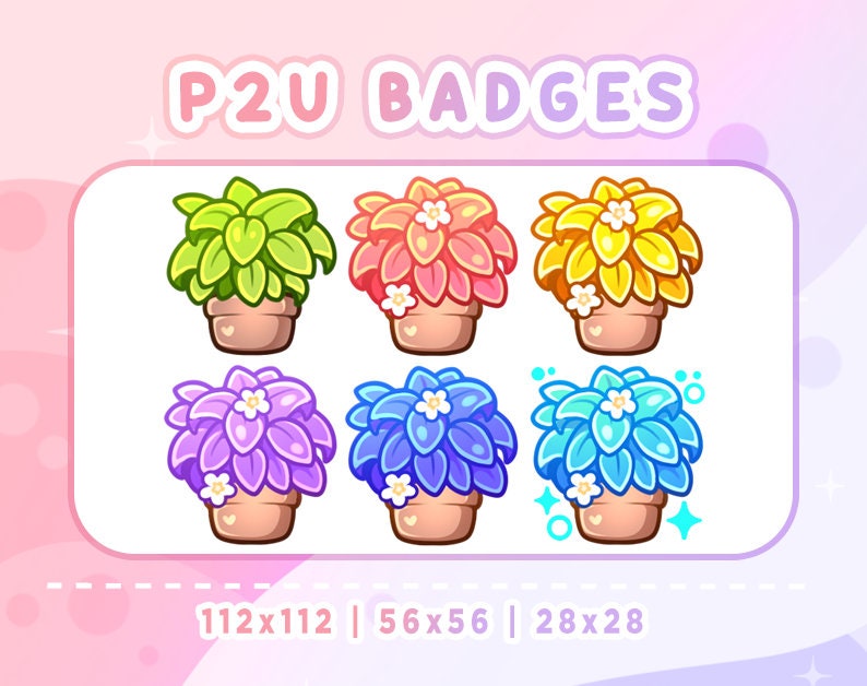 GROWING PLANT Twitch Sub & Bit Badges | Streamer Emotes | Twitch ...