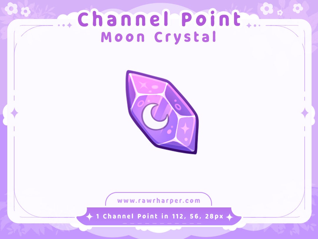 Purple Crystal Moon Channel Point Icon for Twitch (digital Download) - Etsy