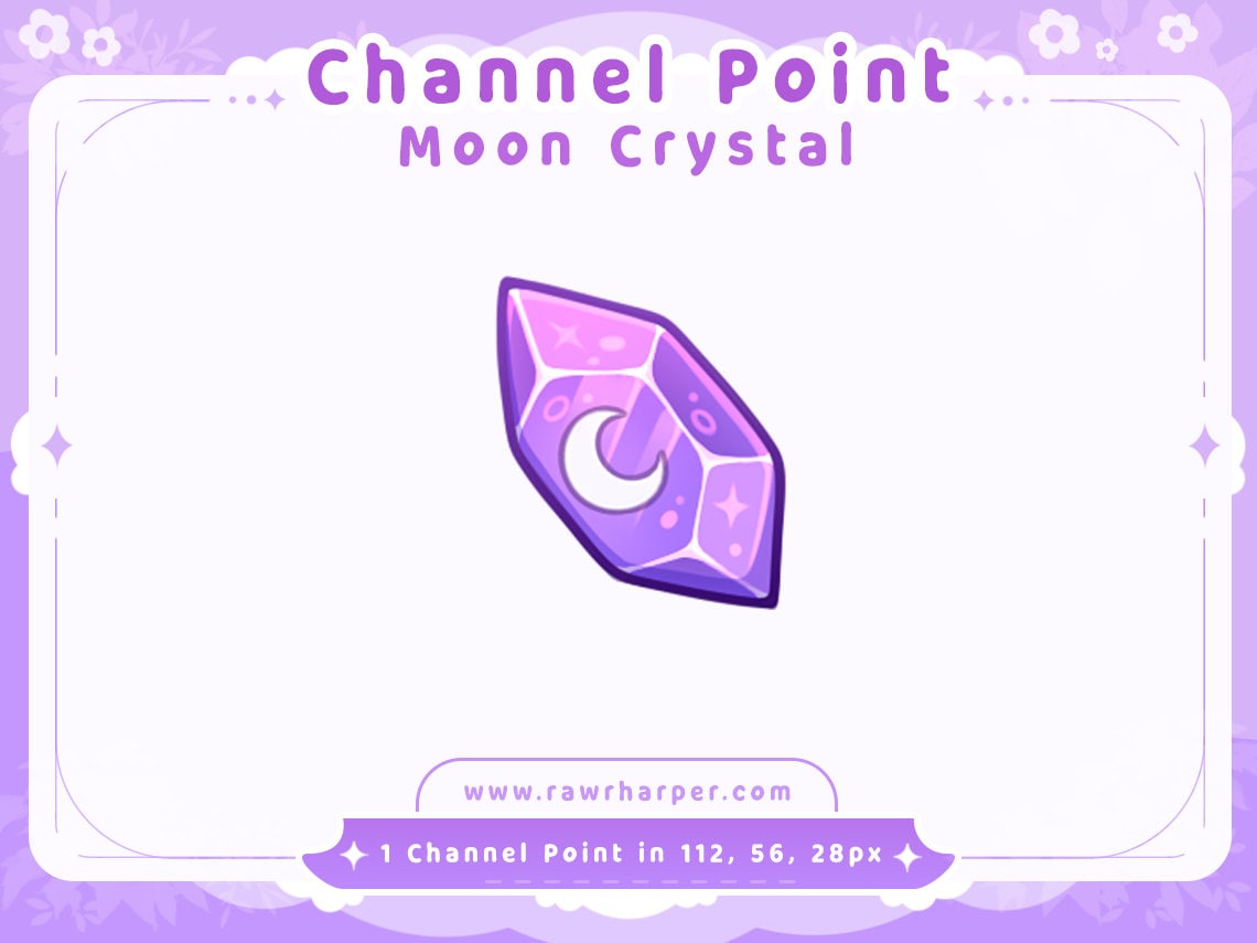 Purple Crystal Moon Channel Point Icon for Twitch (digital Download) - Etsy