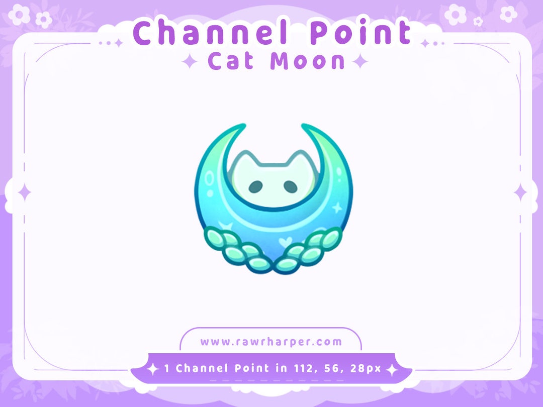 Moon (blue) Cat Channel Points for Twitch | Twitch Channel Point Icon ...