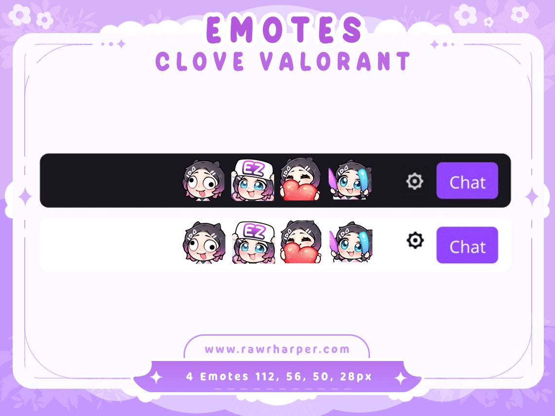 Animated VALORANT Clove Emotes: Twitch/discord/youtube Streamer Set ...