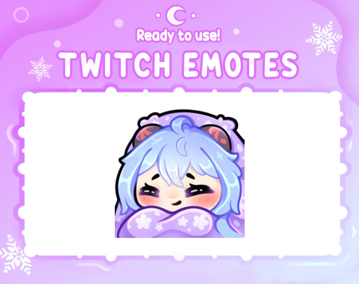 GANYU COZY EMOTE Twitch Graphics Genshin Impact Emotes - Etsy