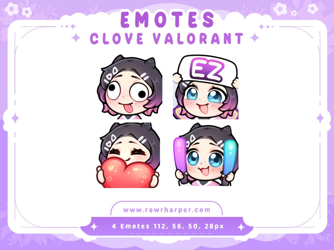Animated VALORANT Clove Emotes: Twitch/discord/youtube Streamer Set ...